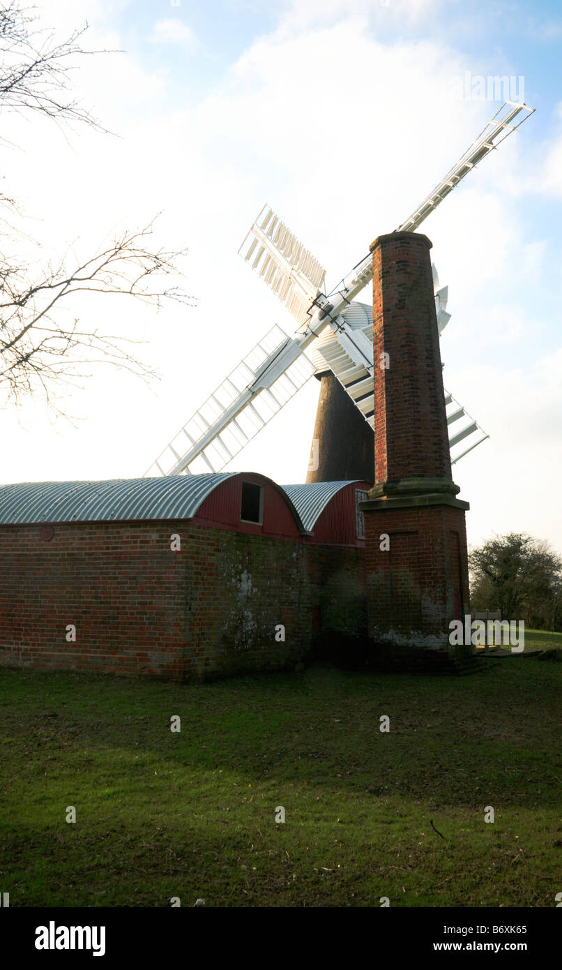 Polkey's Drainage Mill and steam drainage pump houses with chimney at ...