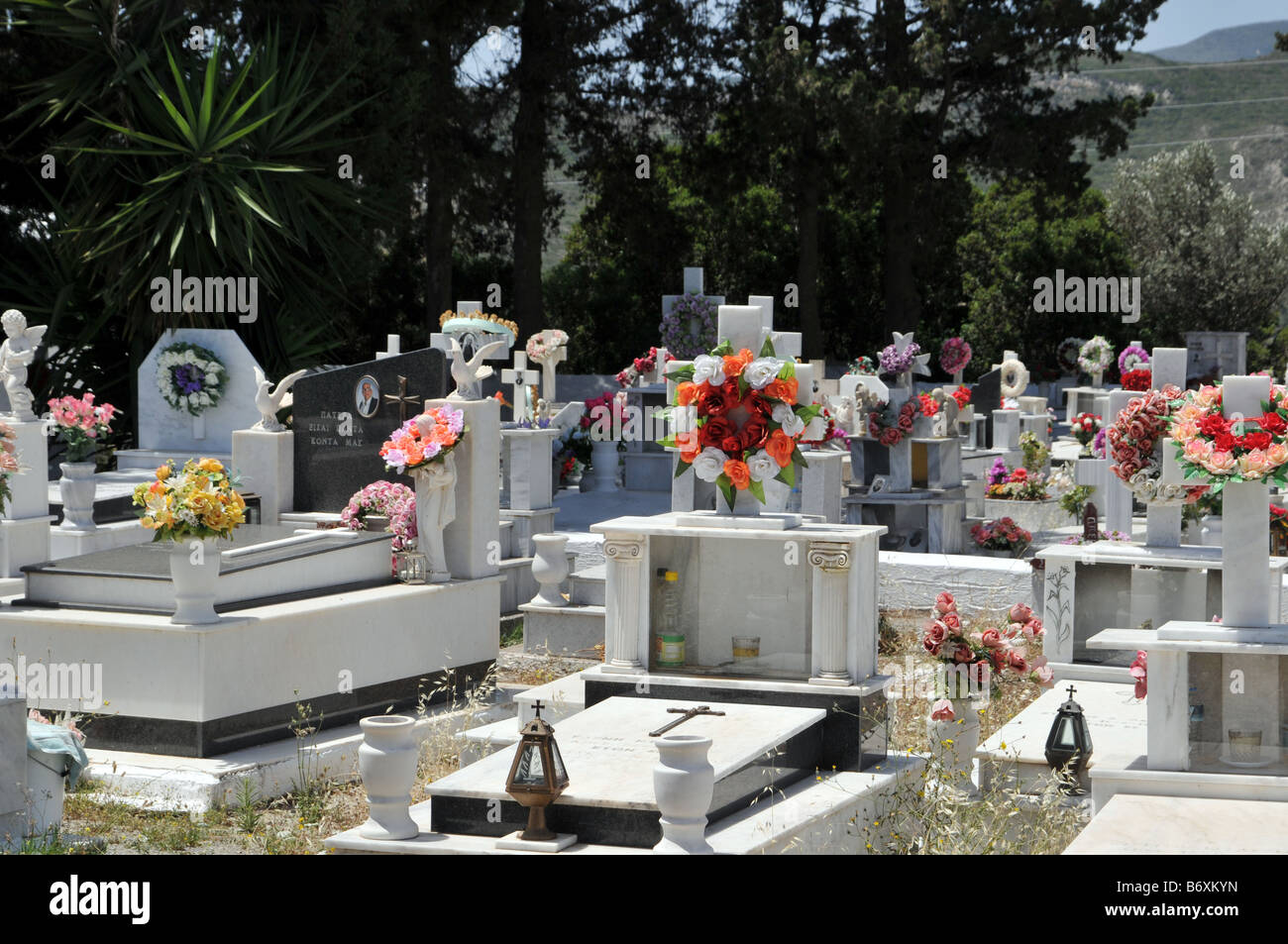 Graveyard Rhodes, Greece Stock Photo - Alamy
