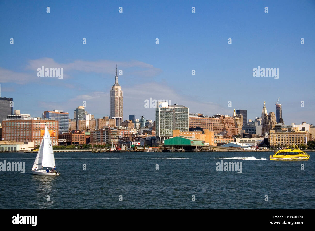 The Hudson River and New York City New York USA Stock Photo - Alamy