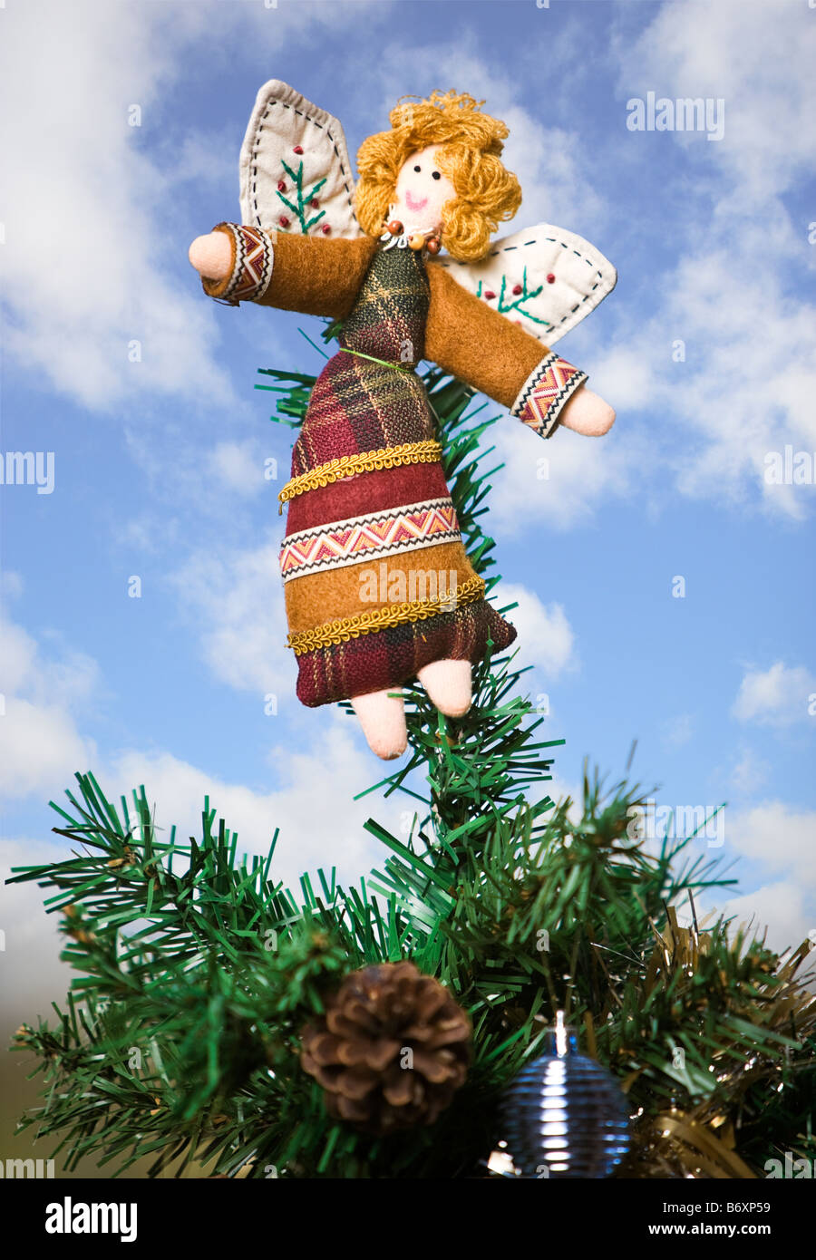 Angel and christmas tree hi-res stock photography and images - Alamy
