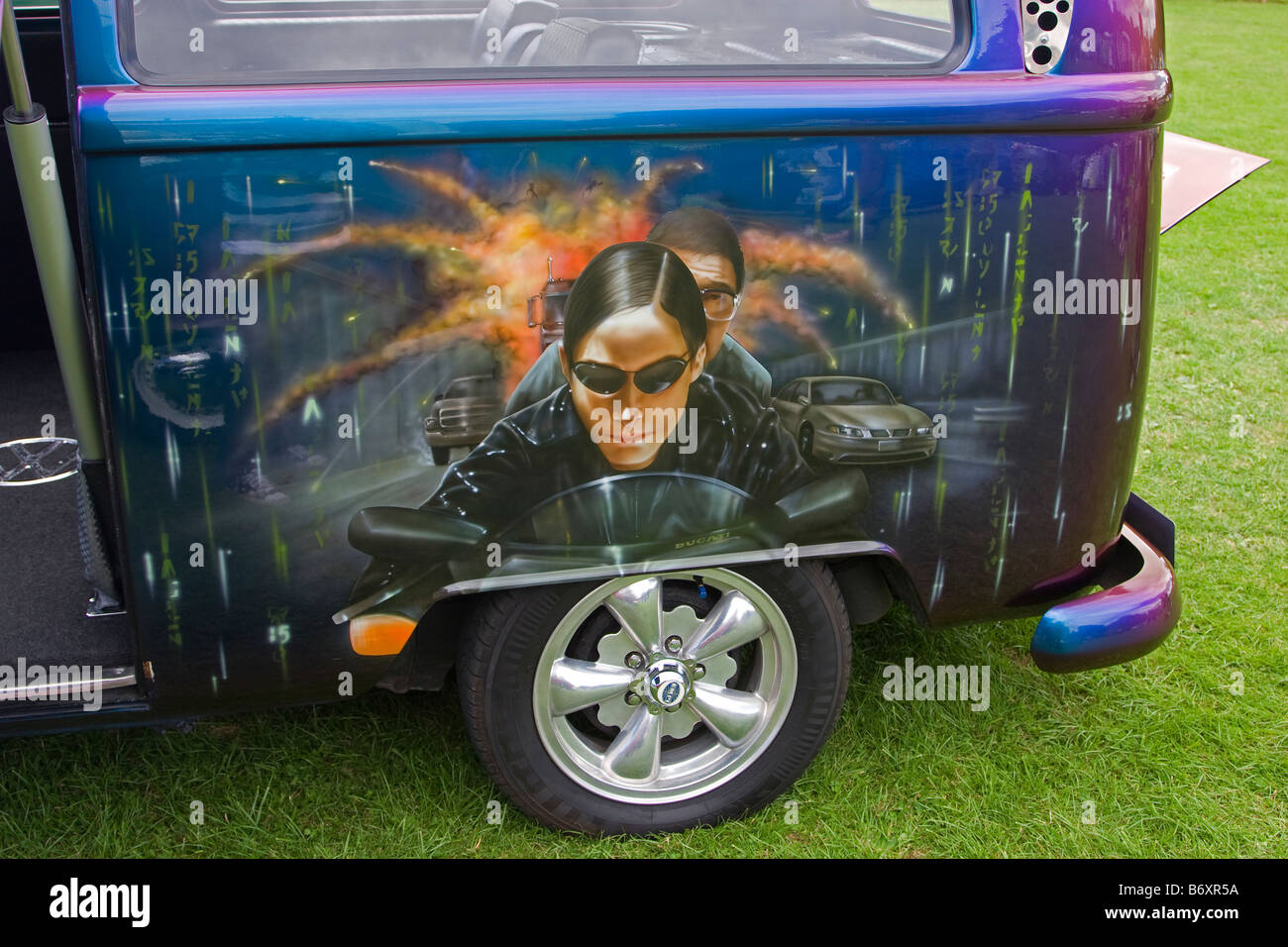VW Camper Van painted with The Matrix movie theme Stock Photo - Alamy