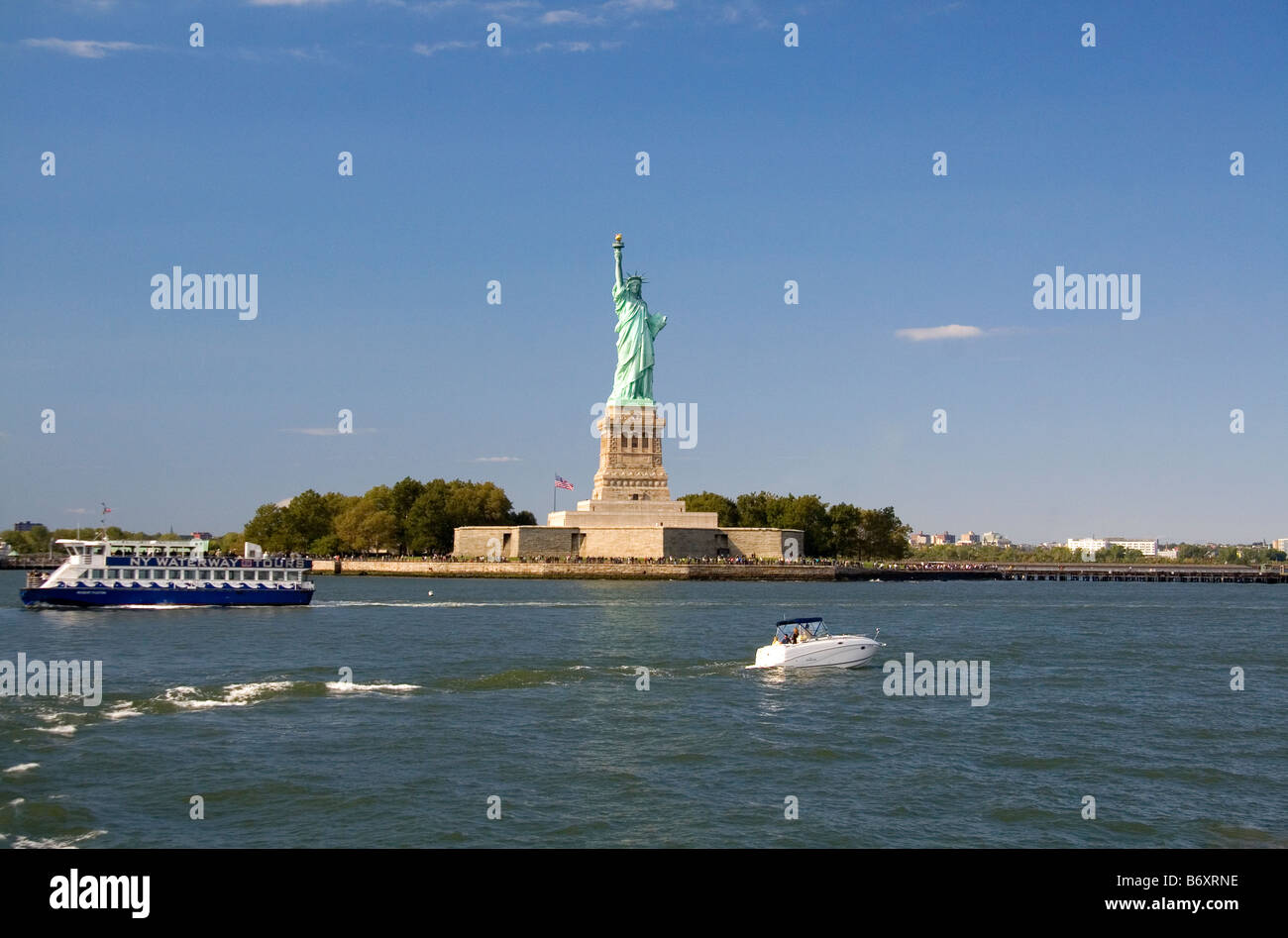 Statue of Liberty on Liberty Island in New York City New York USA Stock ...