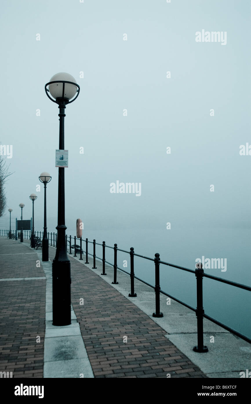 Lamp Posts along the Manchester Ship Canal, Manchester, England Stock ...