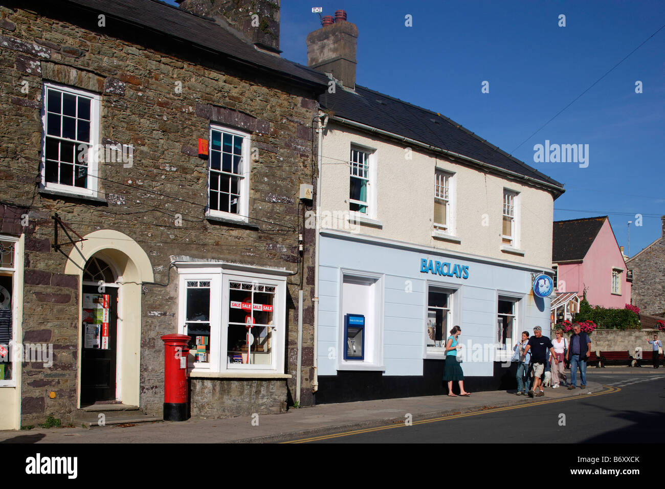 St David town center typical buildings Pembrokeshire Wales UK Stock ...