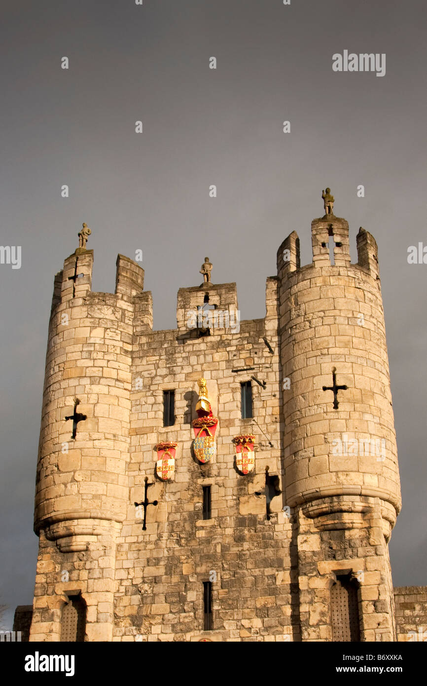 Micklegate Bar City Walls York North Yorkshire England UK Stock Photo ...