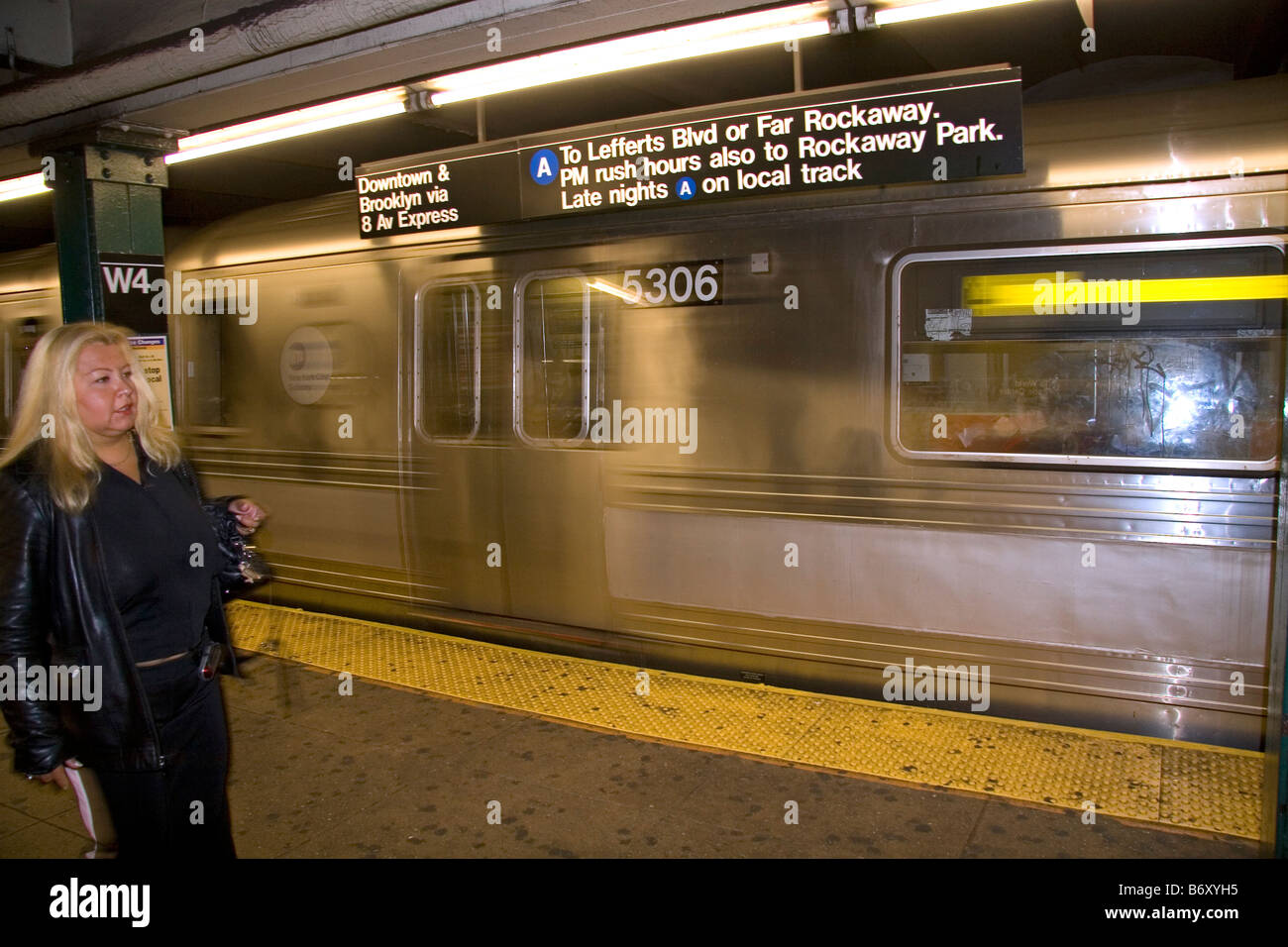 Subway platform in lower Manhattan New York City New York USA Stock ...