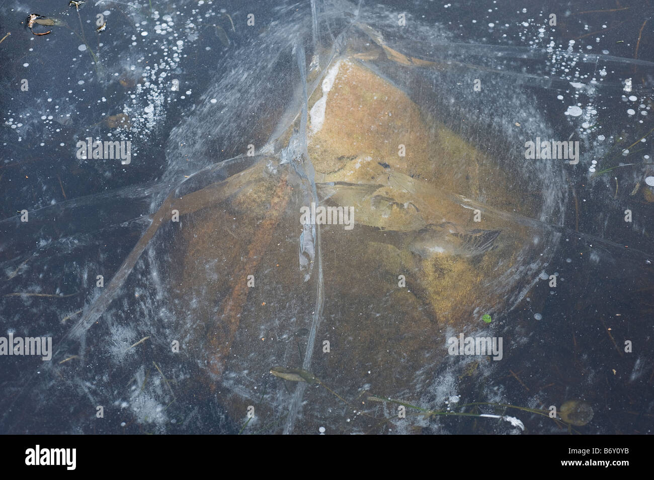 stone frozen ice, Sweden Stock Photo - Alamy