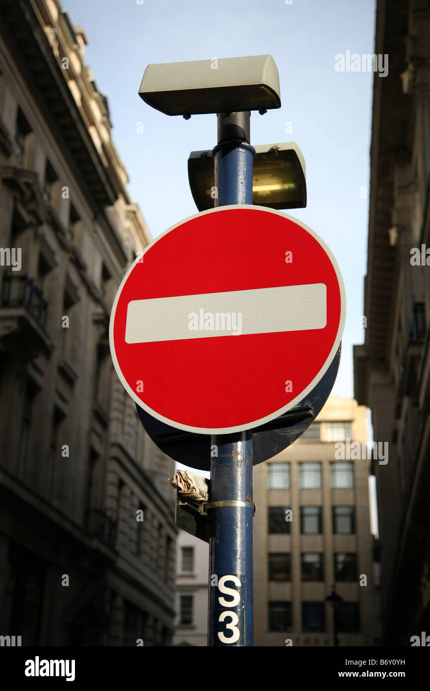 No entry road sign London Stock Photo - Alamy
