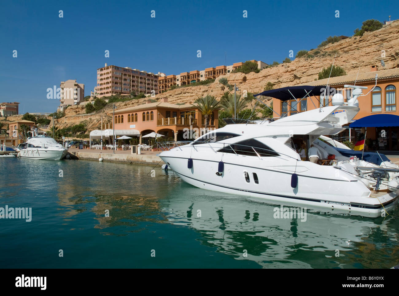 Harbour at Port Adriano, El Toro, Mallorca, Balearics, Spain Stock ...
