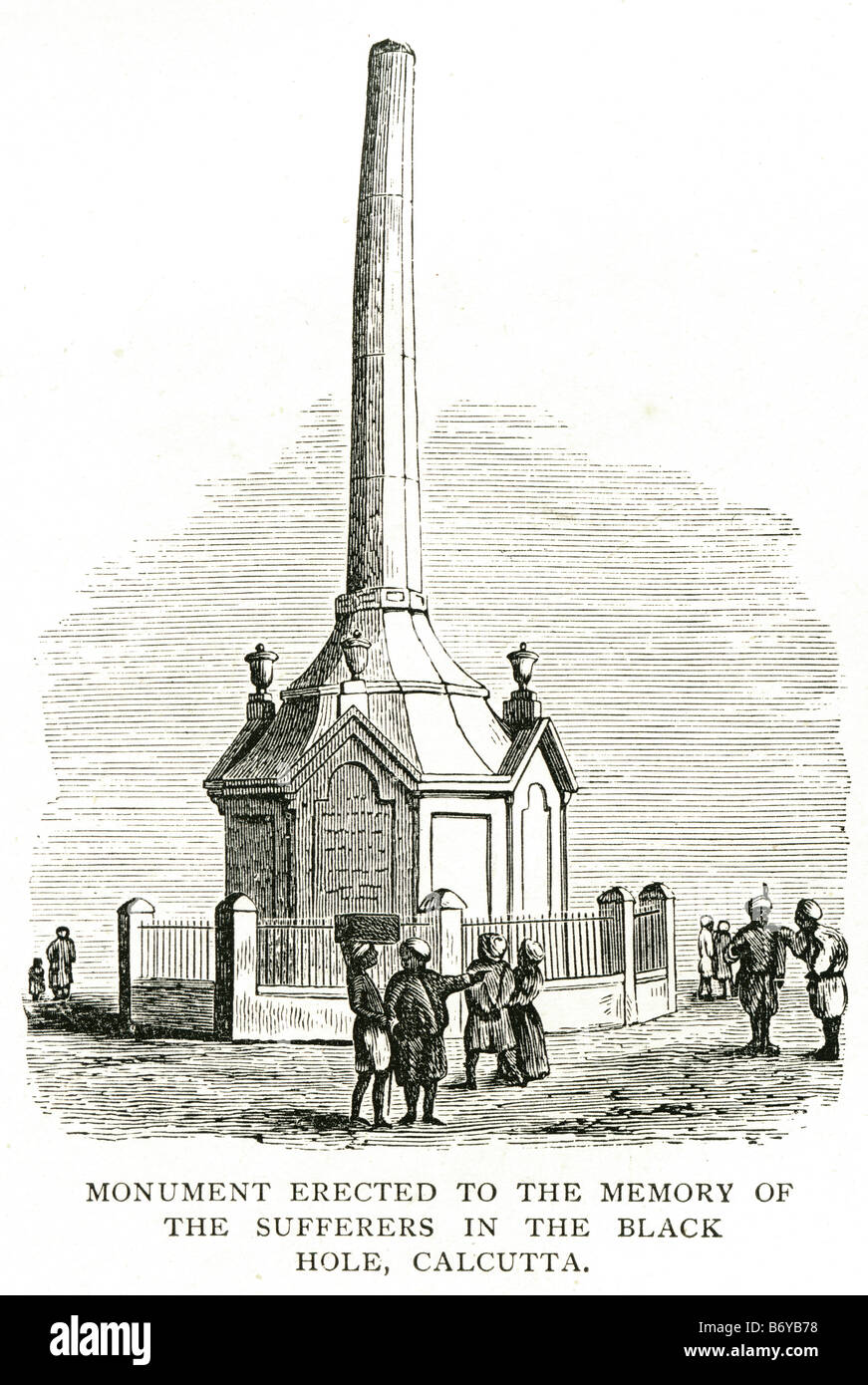 monument erected to the memory of the sufferers in the black hole ...