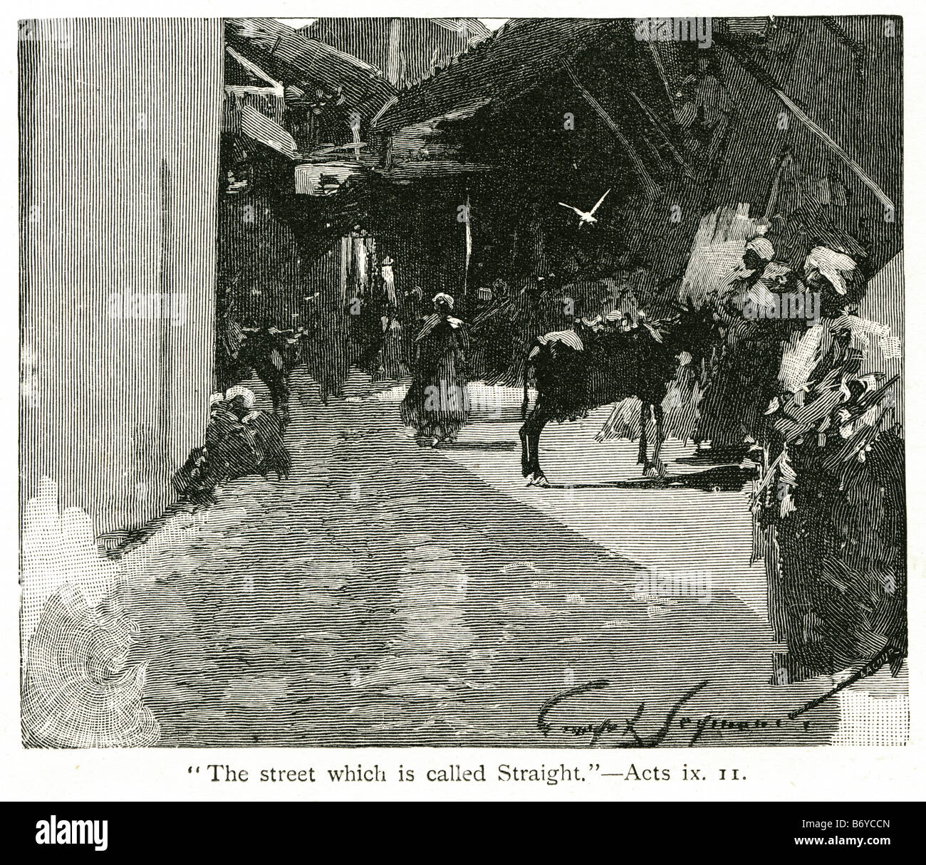 Damascus straight street hi-res stock photography and images - Alamy