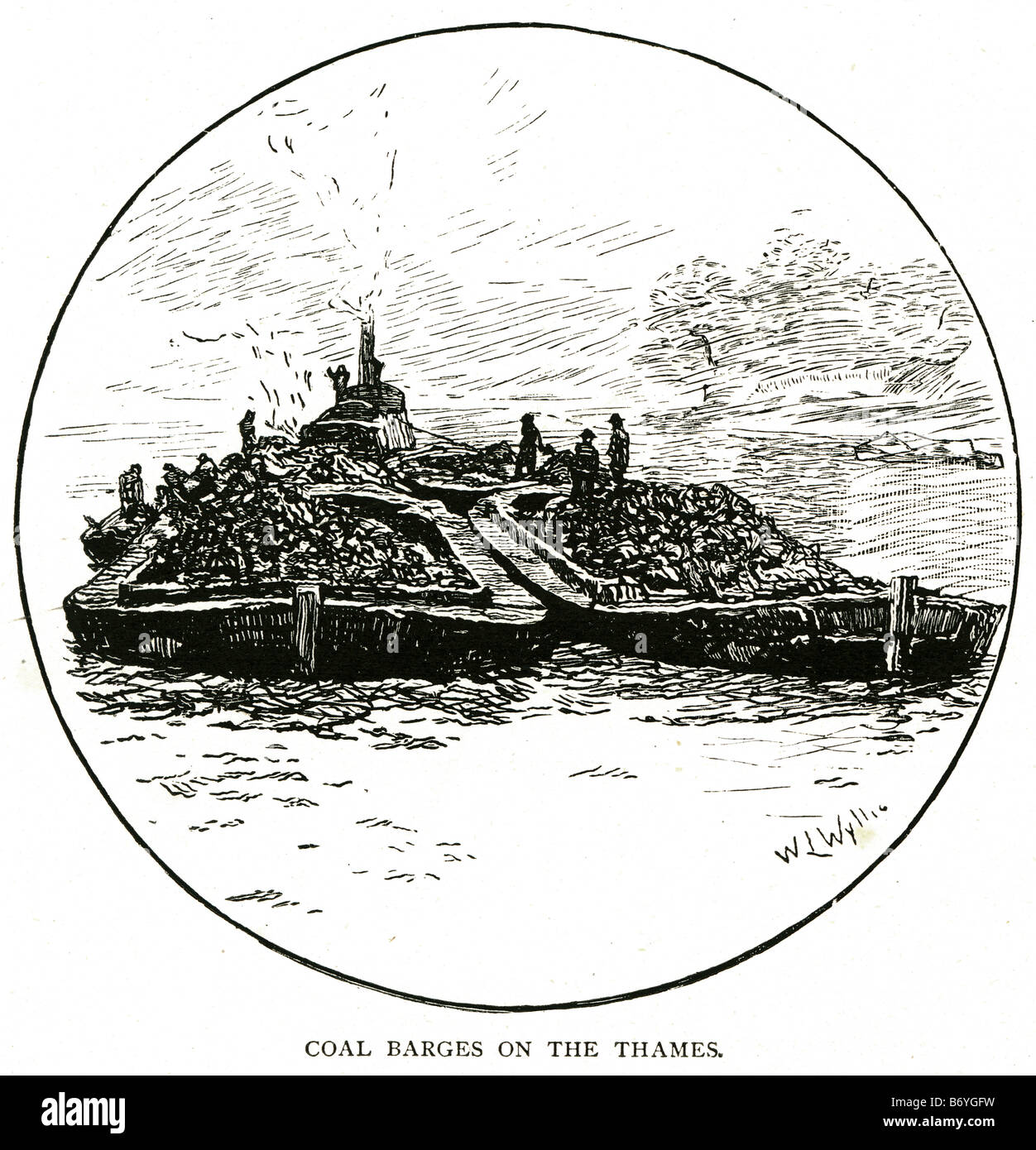 Coal barge, nineteenth century hi-res stock photography and images - Alamy