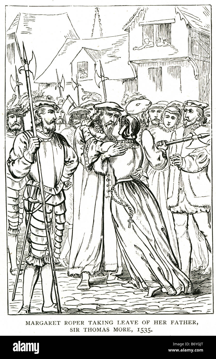 margaret roper née More taking leave of her father sir thomas more 1535 ...