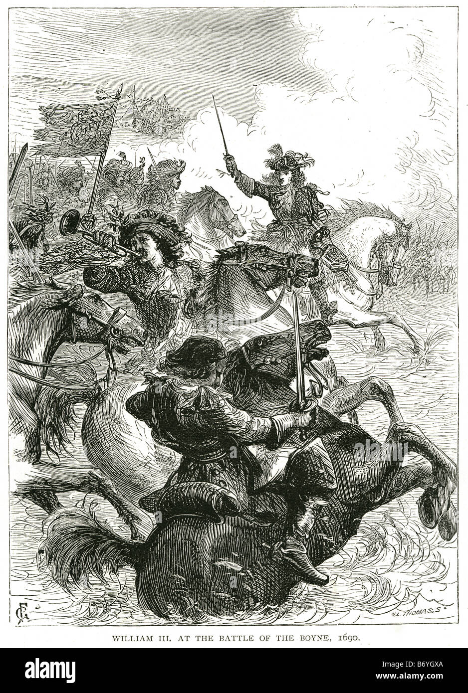 william III at the battle of the boyne 1690 Cath na Bóinne Stock Photo ...