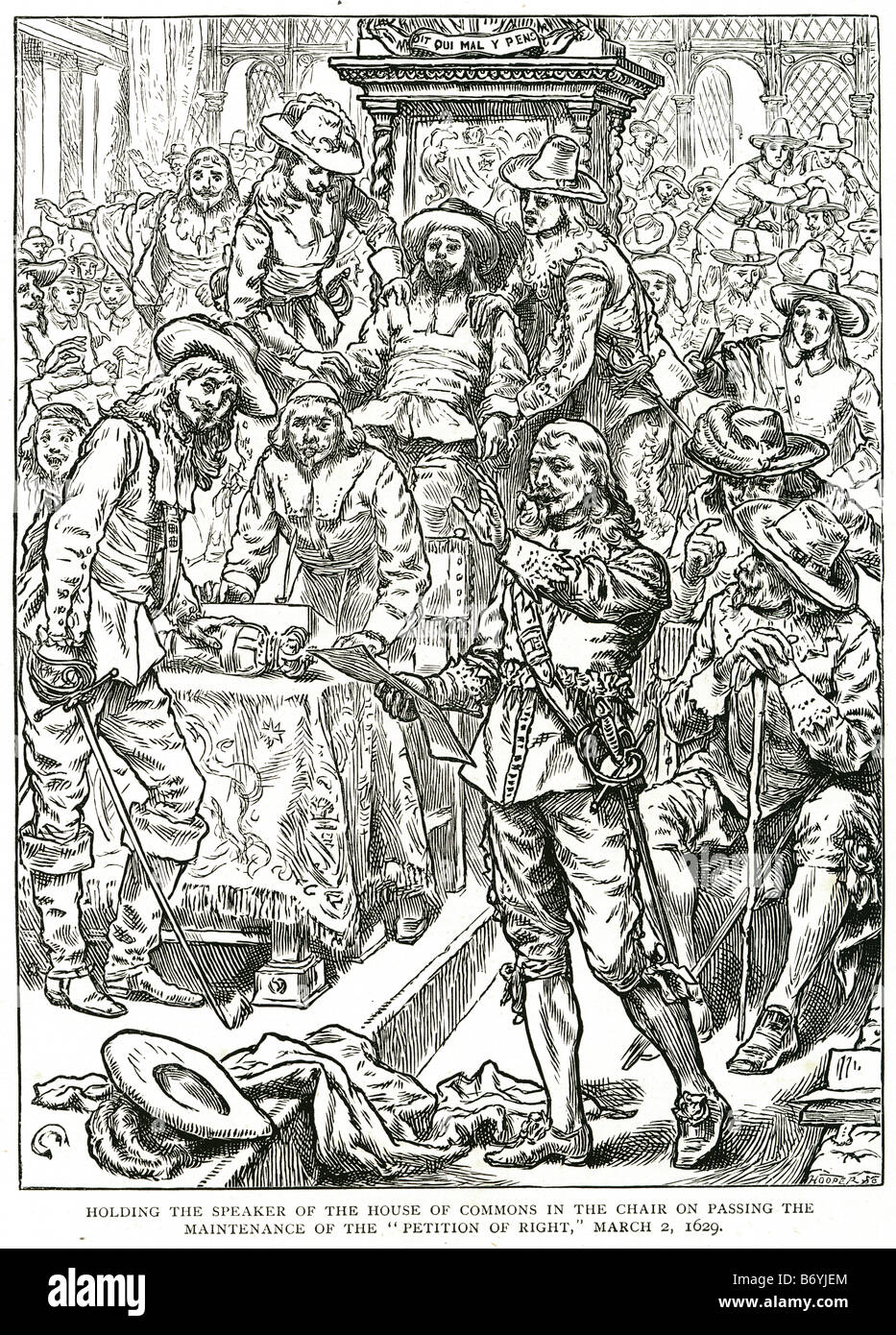 Engraving holding paper 19th century hi-res stock photography and ...