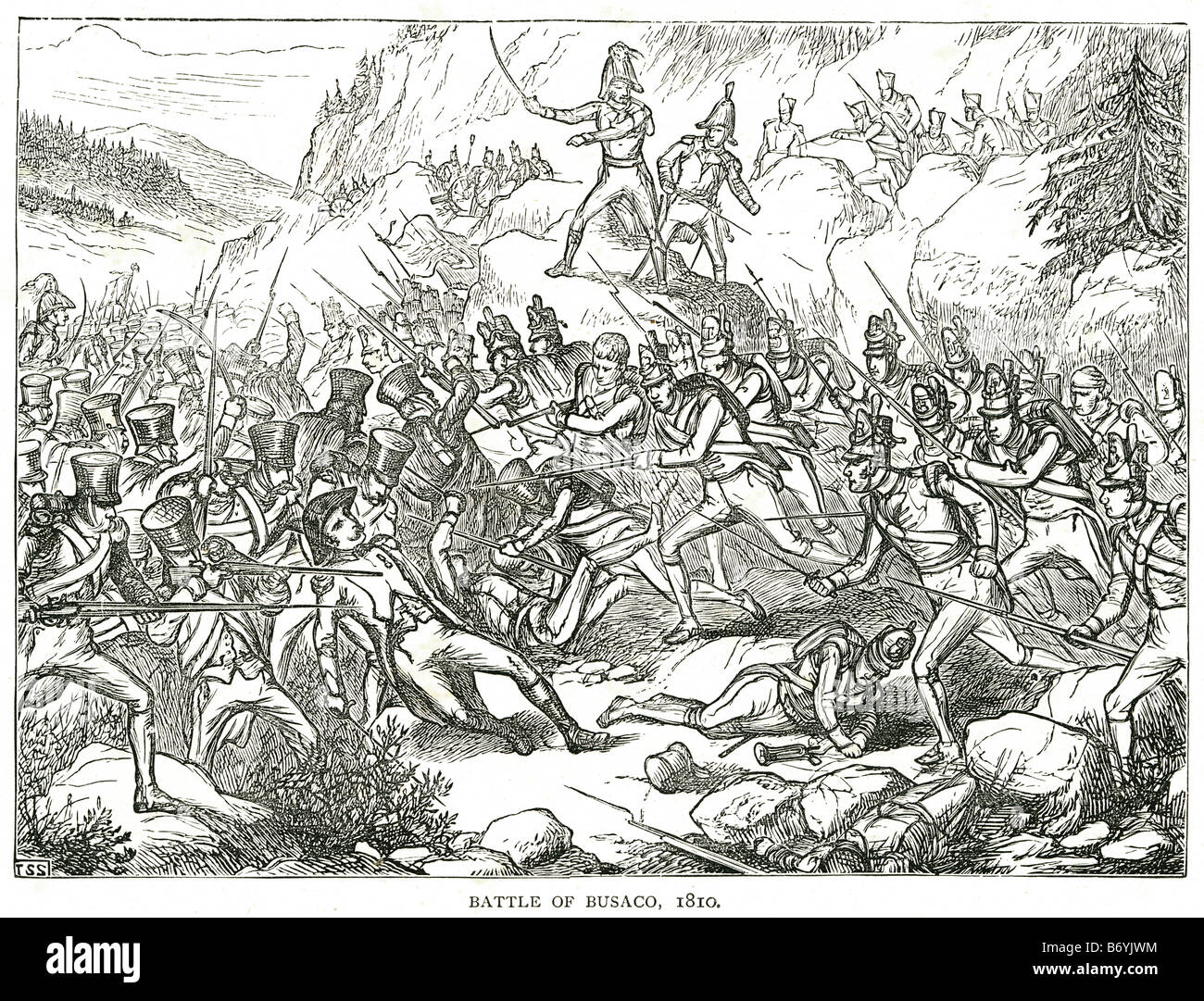 Battle of Busaco 1810 French forces Lord Wellington's Anglo-Portuguese ...