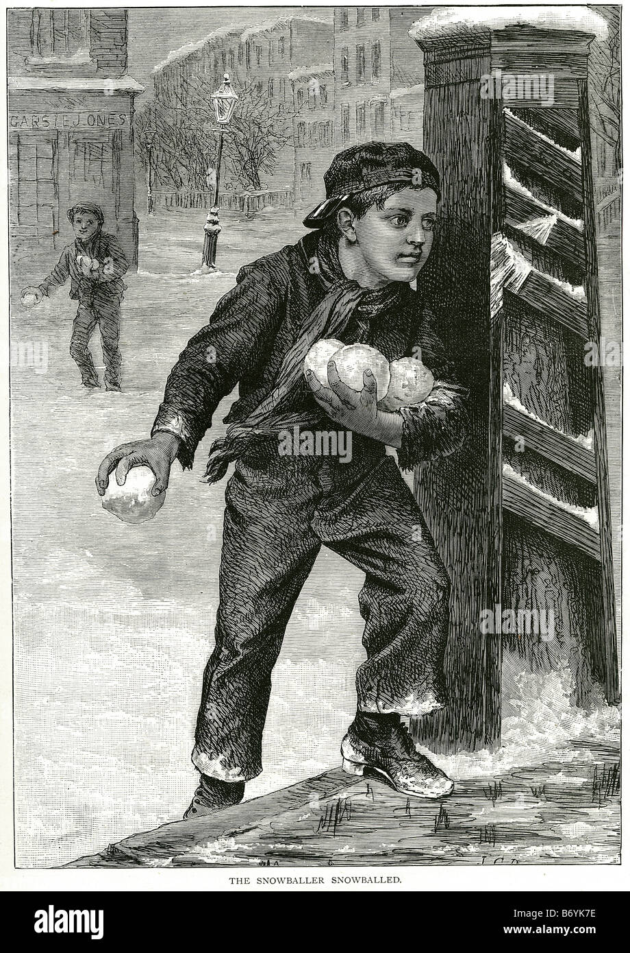 snowballer snowballed snow cold boy play playing frost winter chill ...