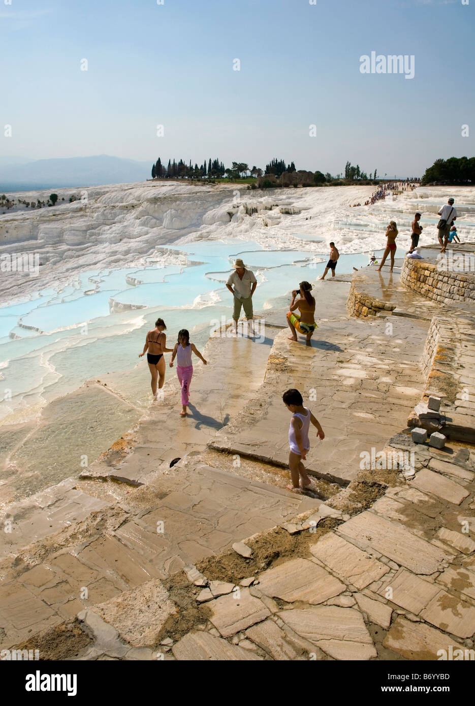 Limestone terraces of Pamukkale Turkey Stock Photo - Alamy