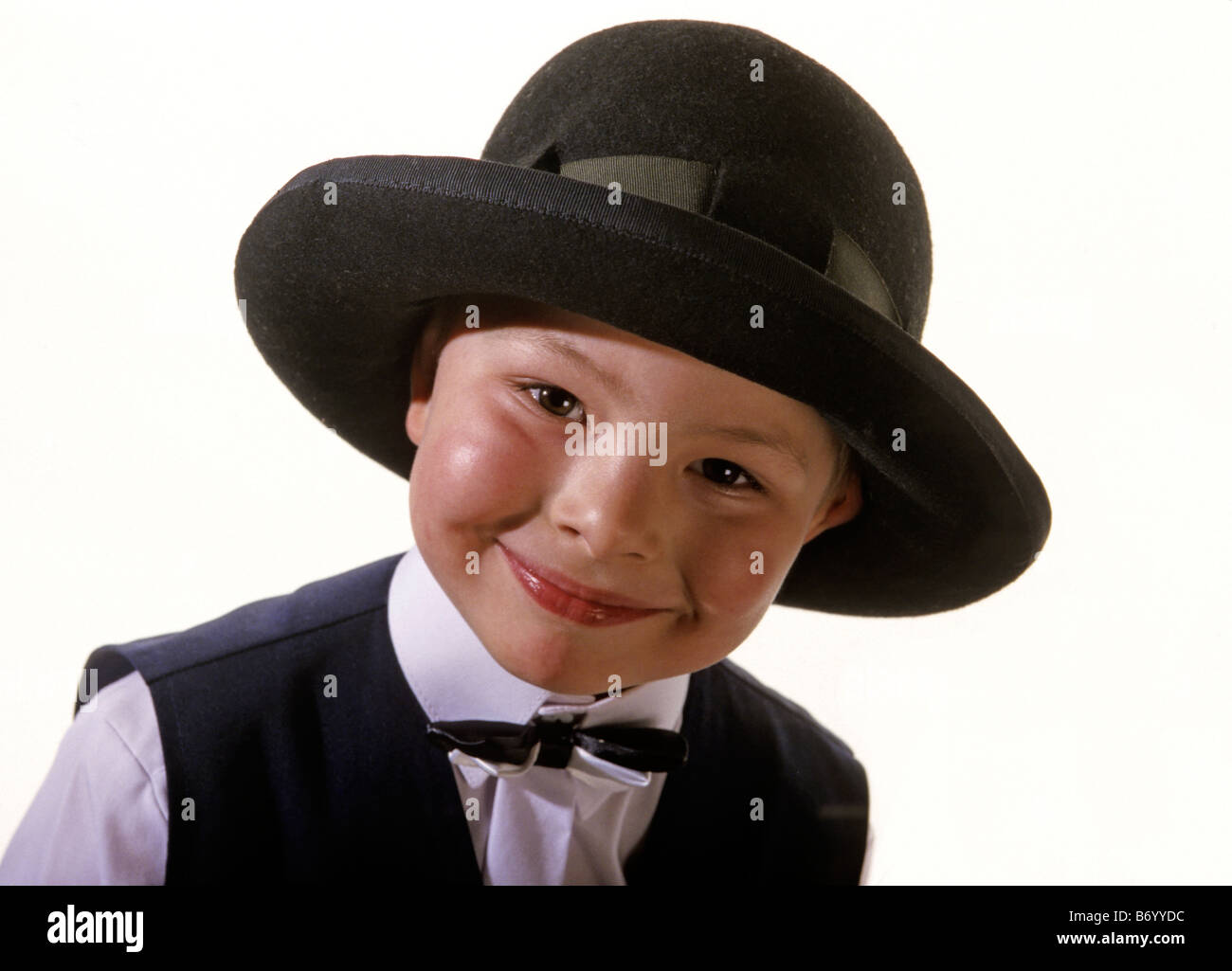 Boy in black hat Stock Photo - Alamy