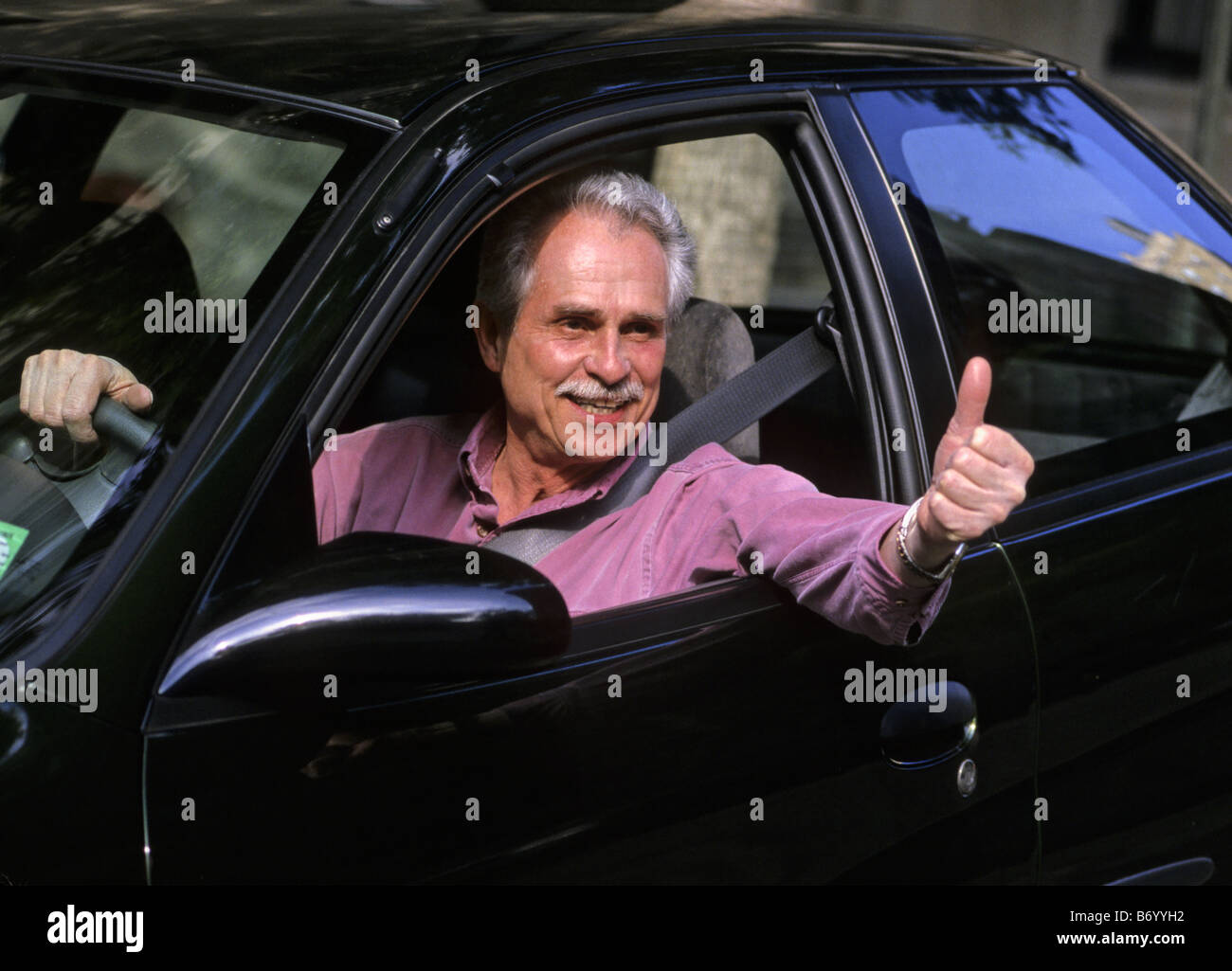 Senior man driver Stock Photo - Alamy