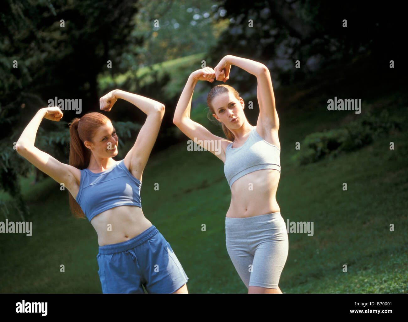 Women having fun exercising Stock Photo - Alamy