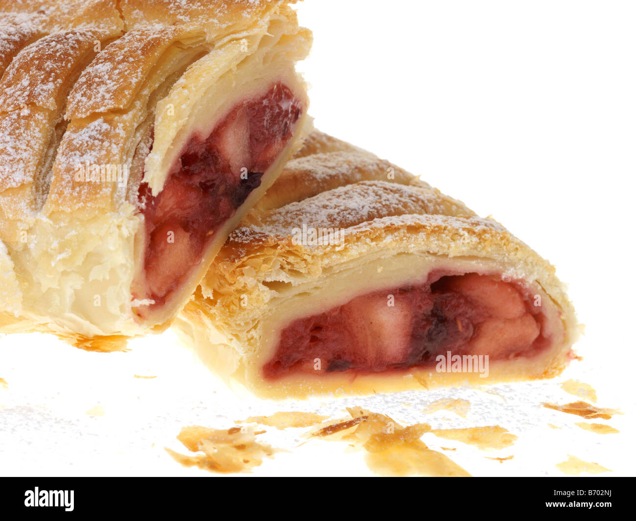 Freshly Baked Mixed Fruit And Summer Berries Strudel Pastry Dessert ...