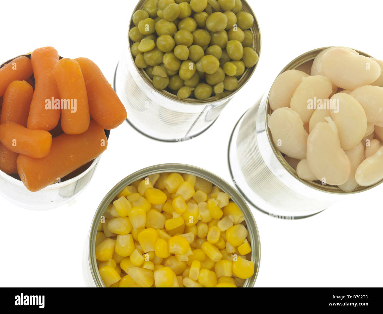 Selection of Popular And Convenient Tinned Vegetables Ready To Cook ...