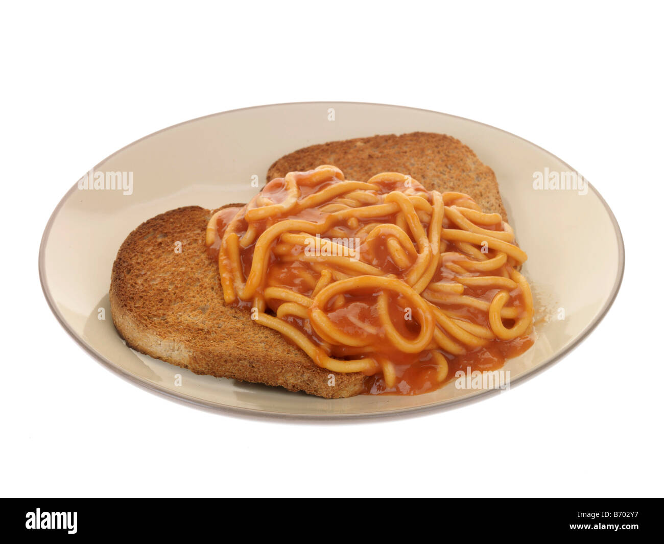 Tinned Spaghetti on Toast Stock Photo - Alamy