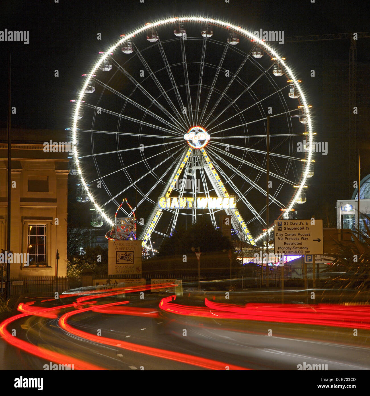 Big wheel light trails hi-res stock photography and images - Alamy