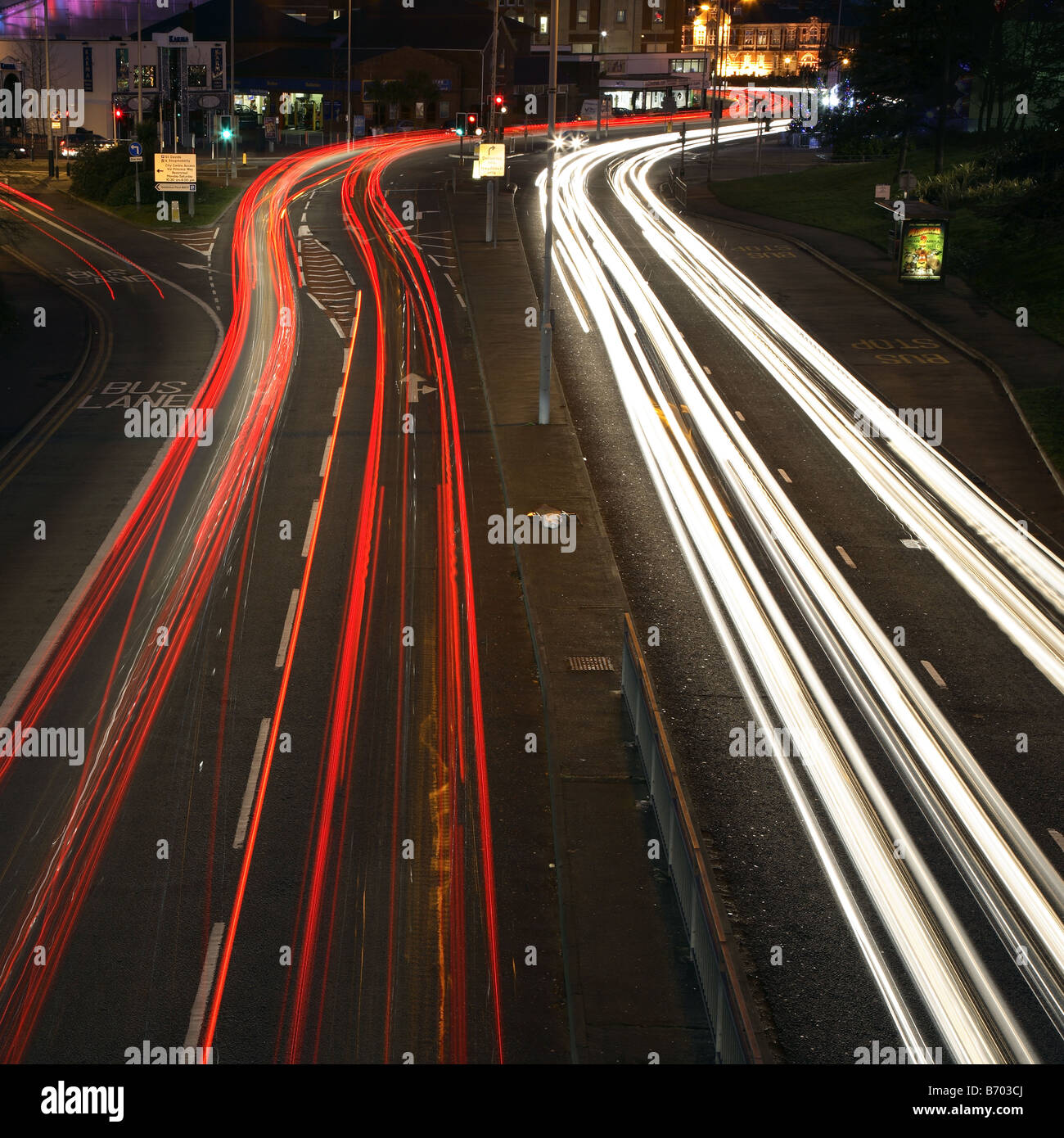 Car light trails long exposure hi-res stock photography and images - Alamy