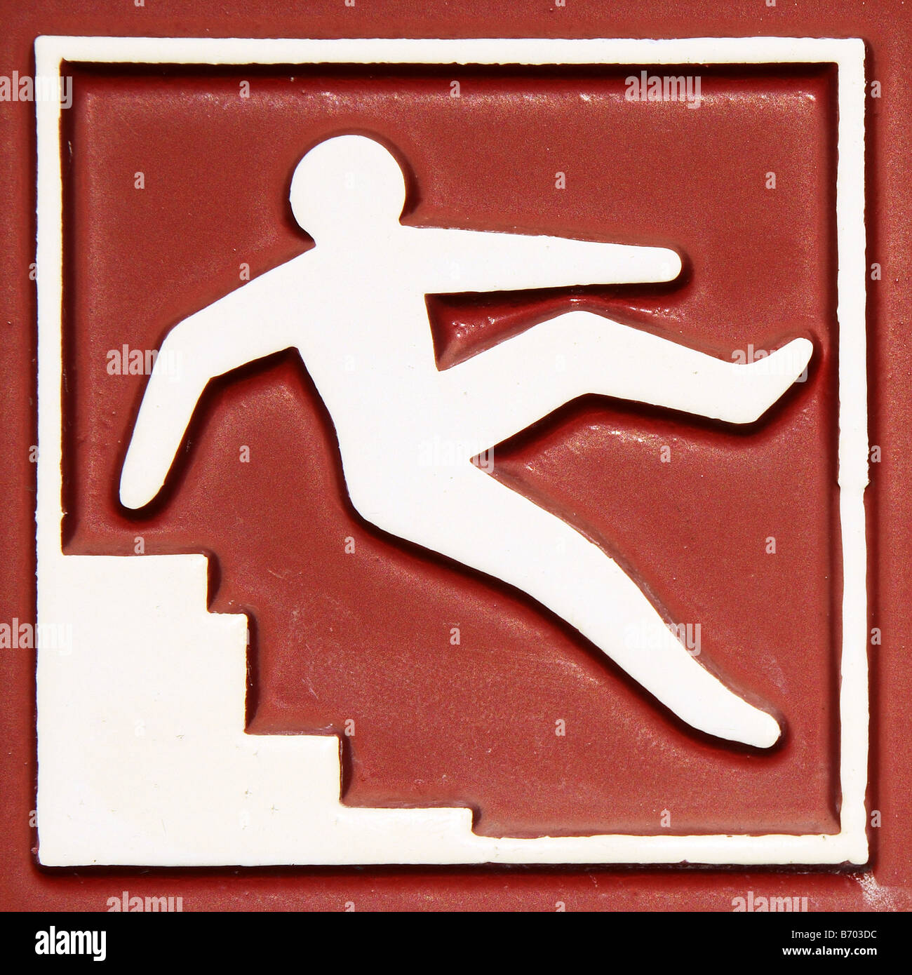 Warning sign at stairs hi-res stock photography and images - Alamy