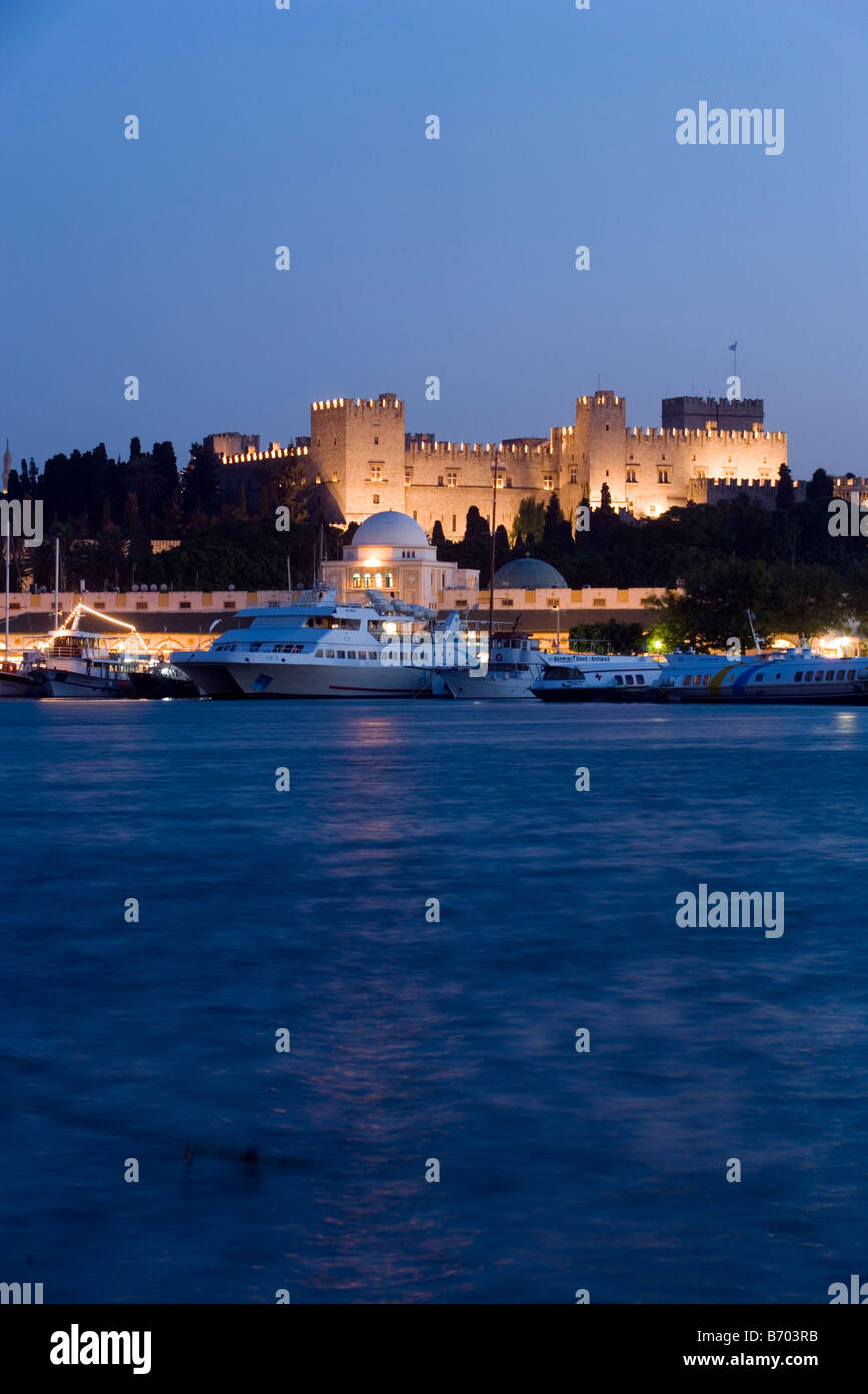Ships and boats anchoring in Mandraki harbour (translated literally ...