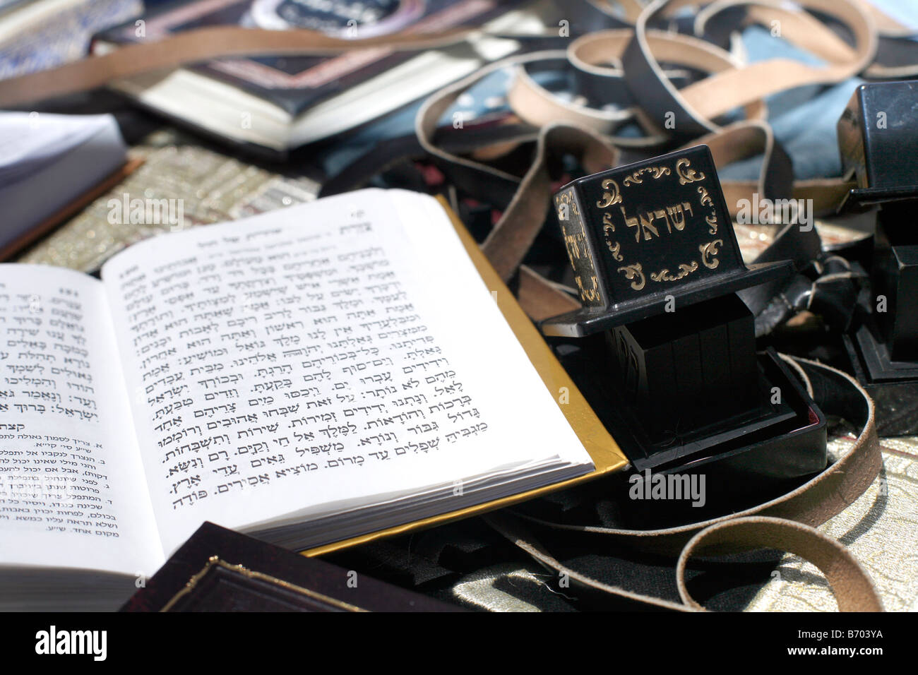 Close up of a Holy Book, Tora, Wailing Wall, Jerusalem, Israel Stock ...