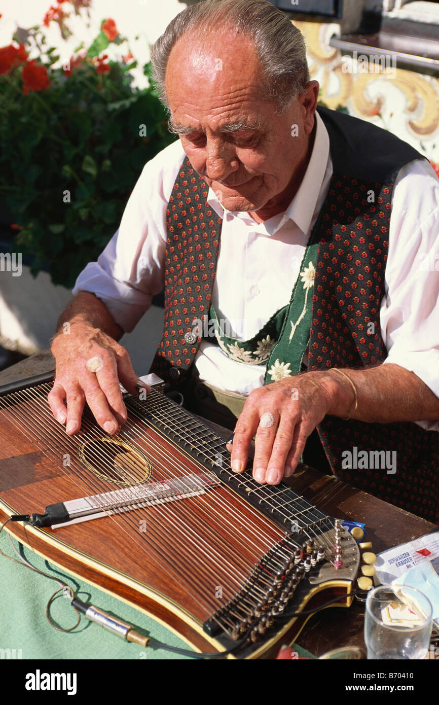 Older man playing the zither, Bavaria, Germany Stock Photo - Alamy
