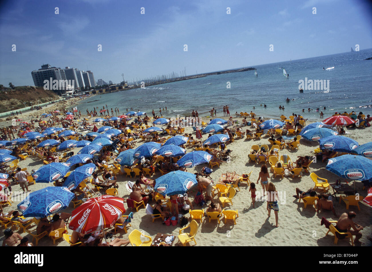 Israel tel aviv sunbathing on hi-res stock photography and images - Alamy