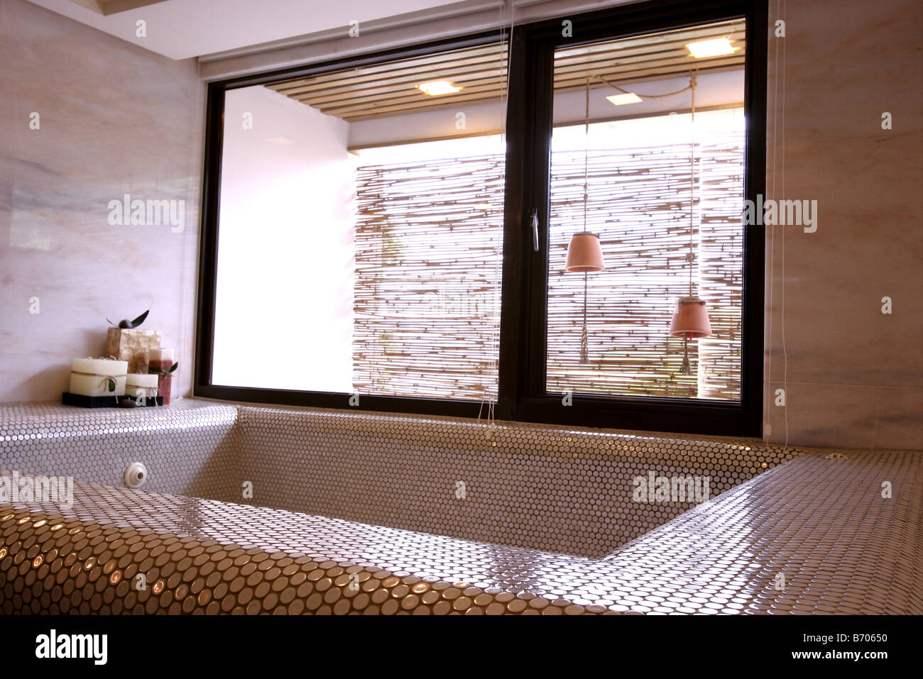 SPA Tub Window Stock Photo - Alamy
