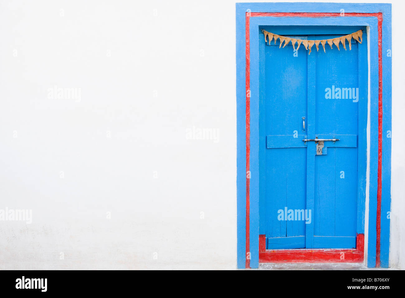 Closed door of a house Stock Photo - Alamy
