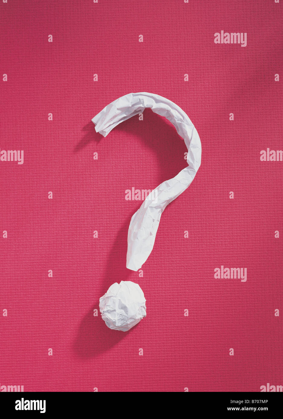 Question mark of paper material Stock Photo - Alamy