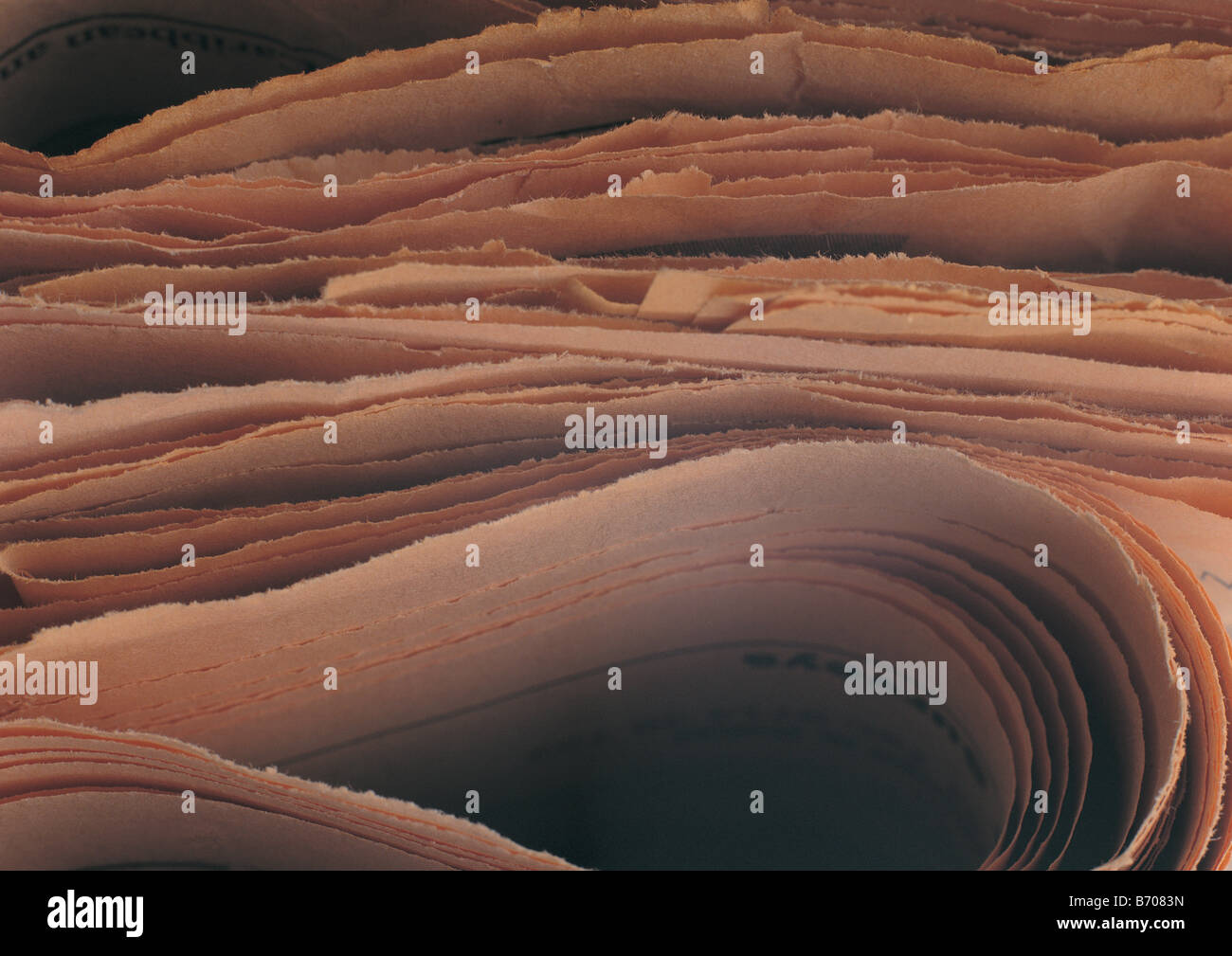 Pile of yellow paper Stock Photo - Alamy