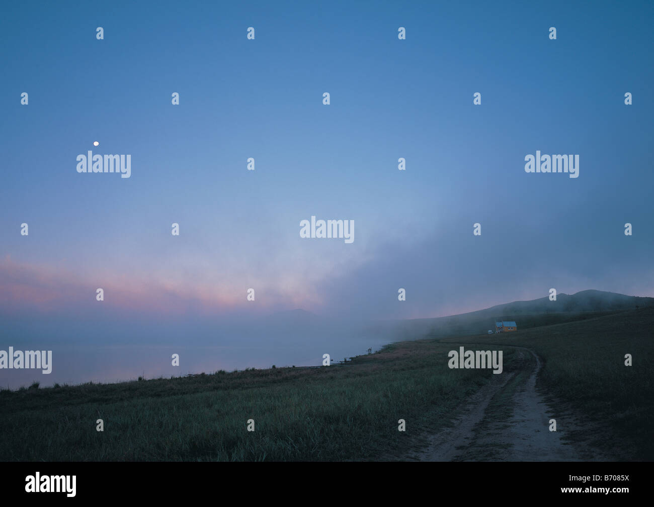 Countryside at dawn Stock Photo - Alamy