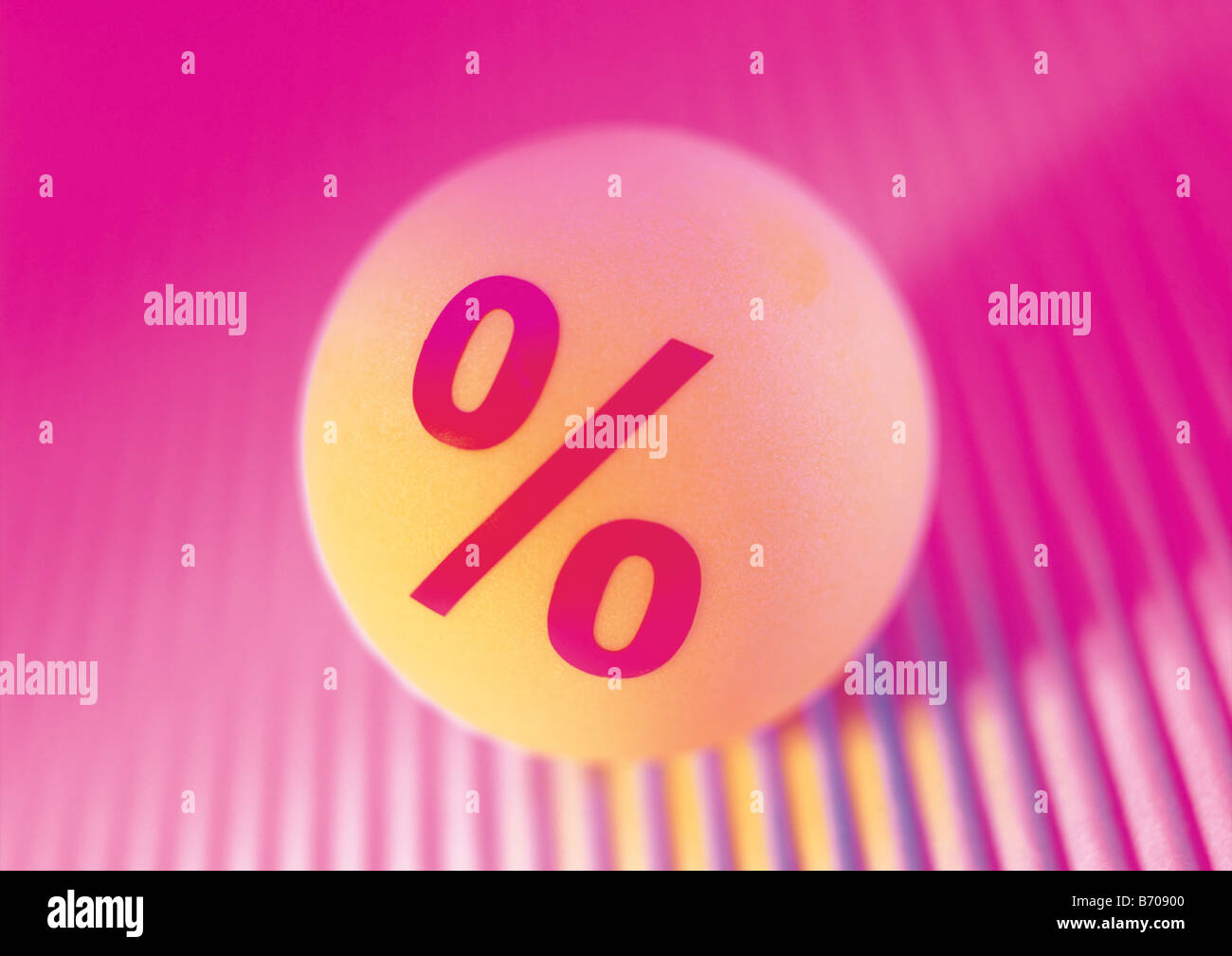 A ball with a % sign Stock Photo - Alamy