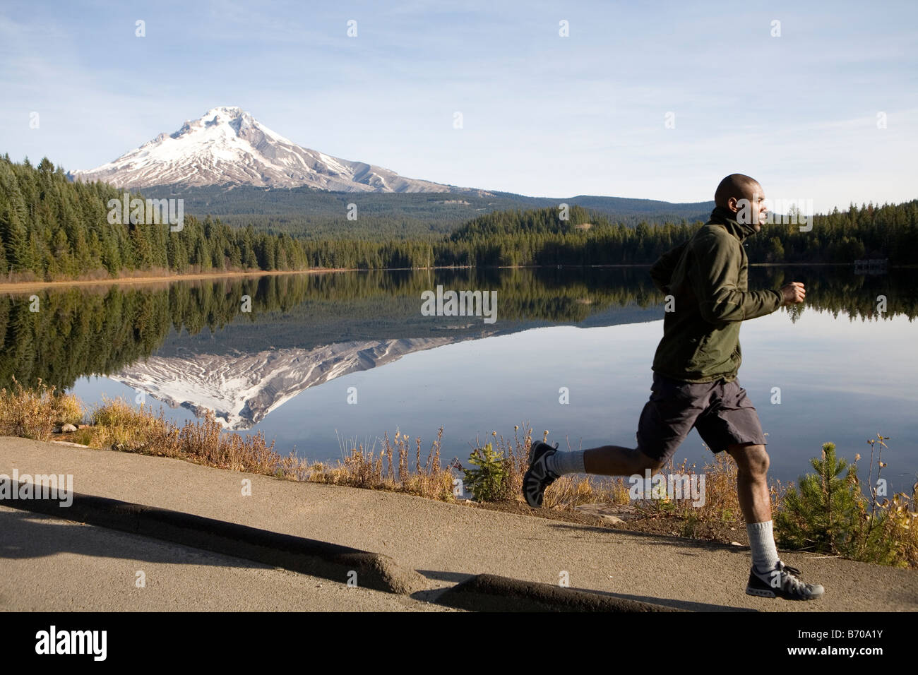 Mount hood and man hi-res stock photography and images - Alamy
