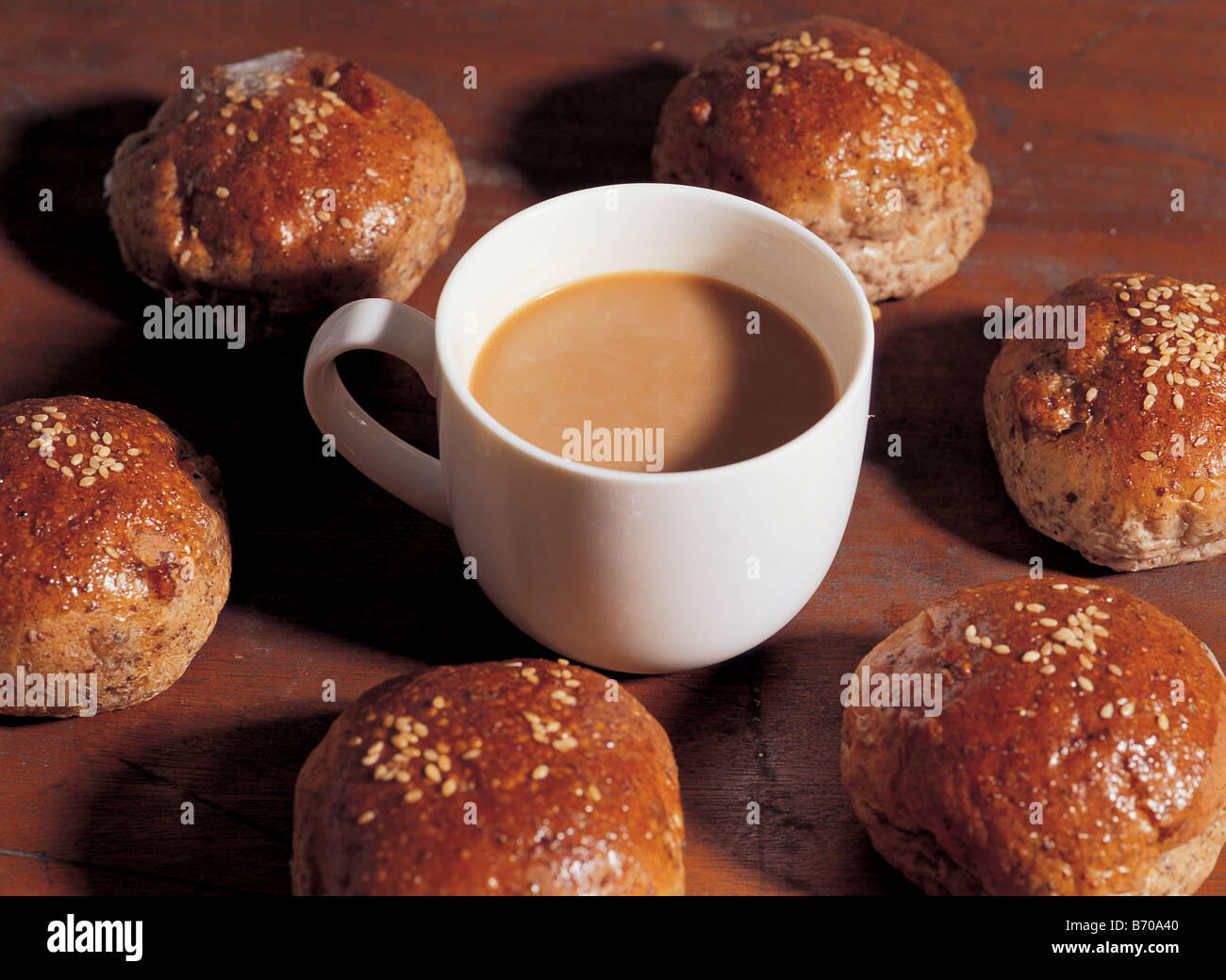 Coffee with breads Stock Photo - Alamy