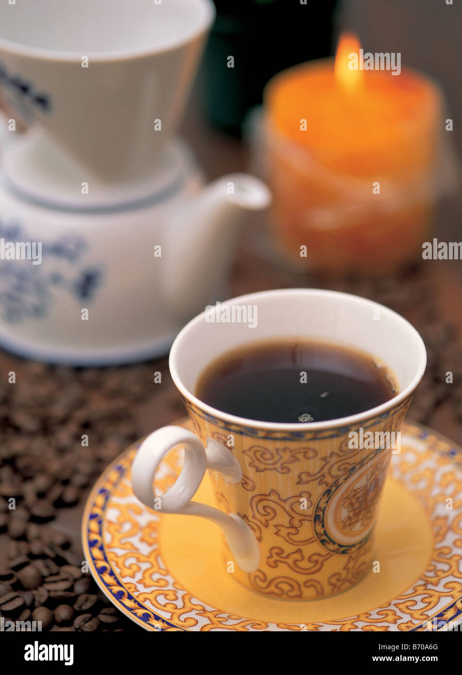 Close-up of Coffee Stock Photo - Alamy
