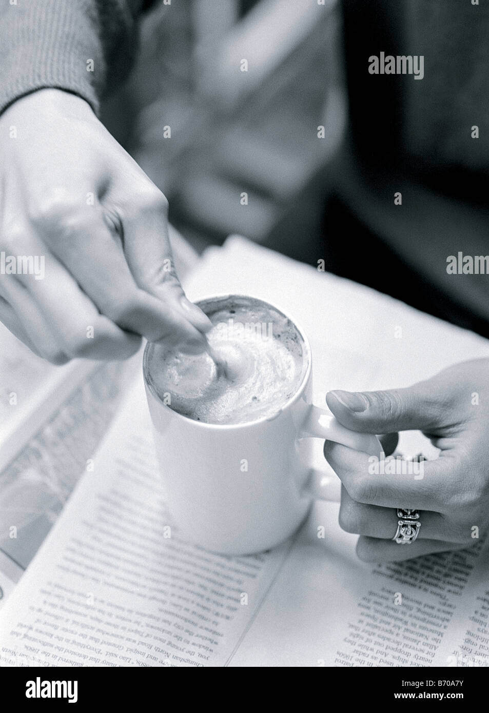 Close-up of Coffee Stock Photo - Alamy