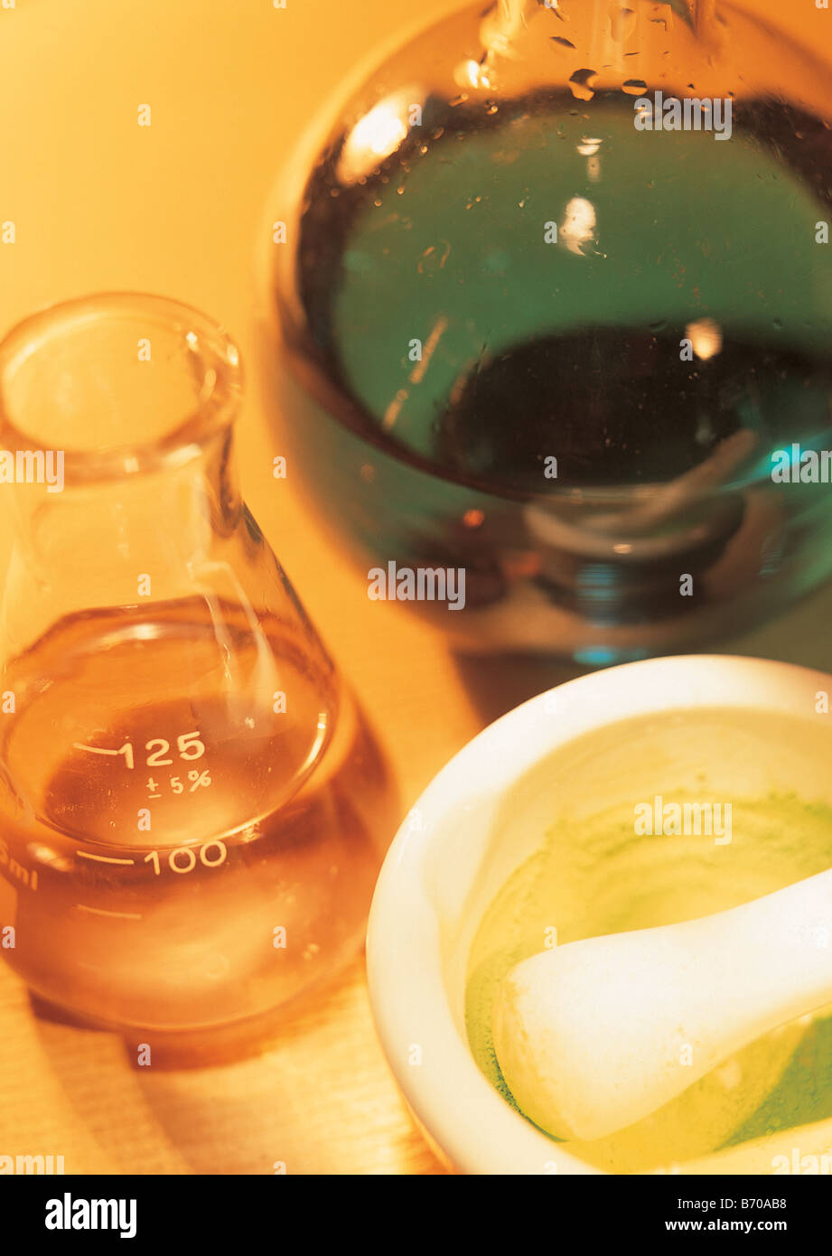 Close-up of beaker Stock Photo - Alamy