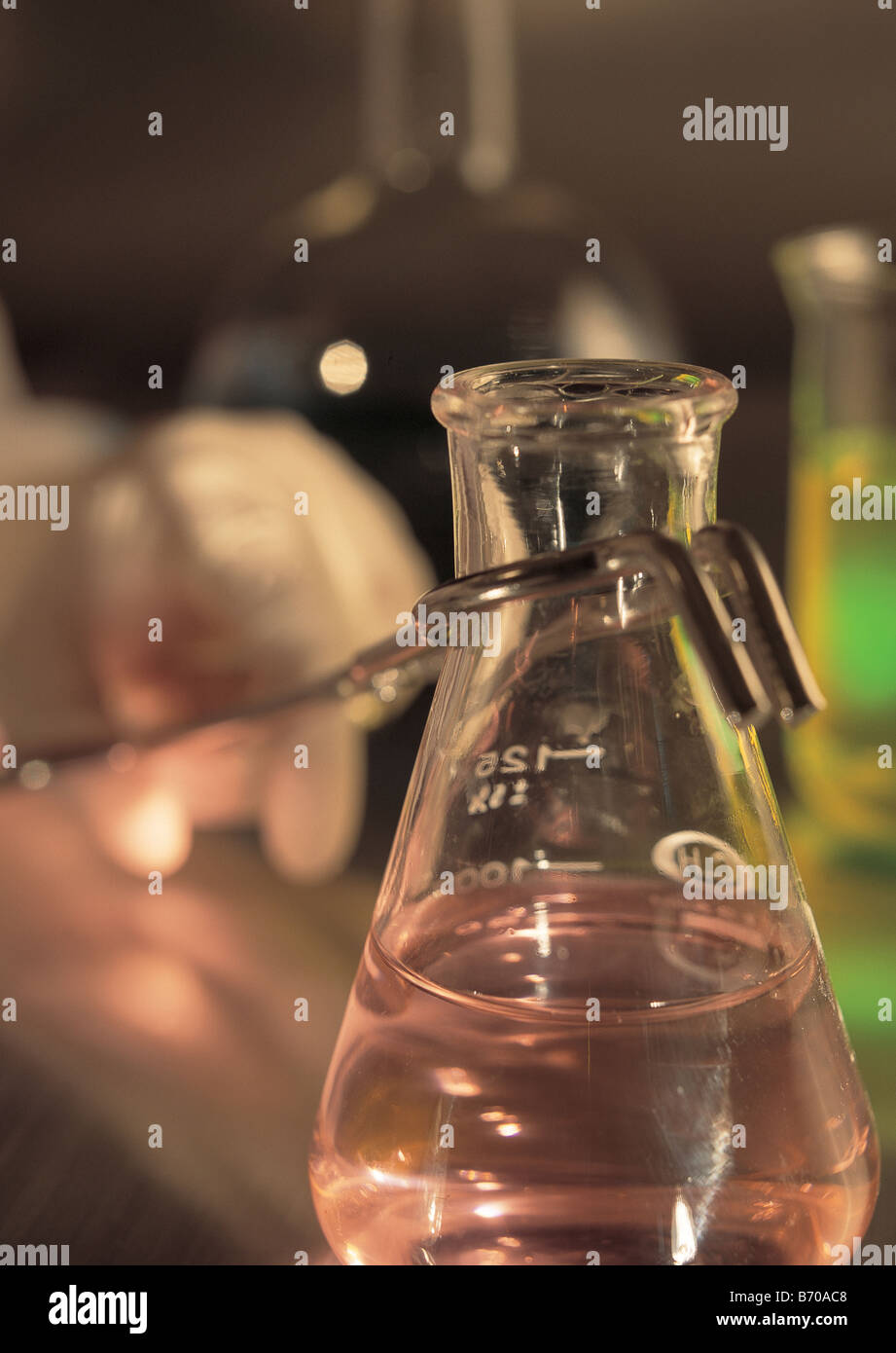 Close-up of beaker Stock Photo - Alamy