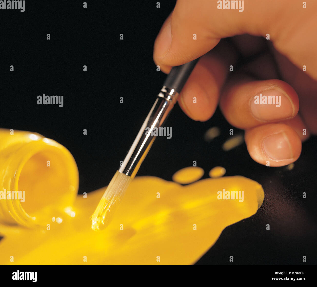 Close-up of a color brush staining with color Stock Photo - Alamy