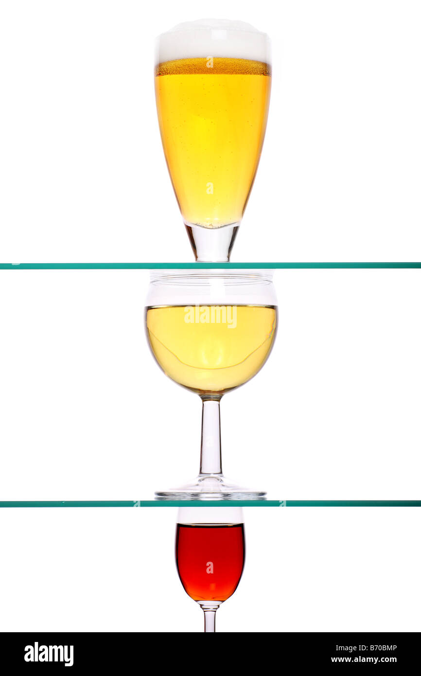 Alcohol selection beer wine spirit hi-res stock photography and images ...