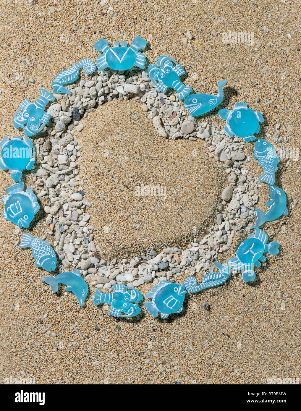 Blue stones form a frame Stock Photo - Alamy